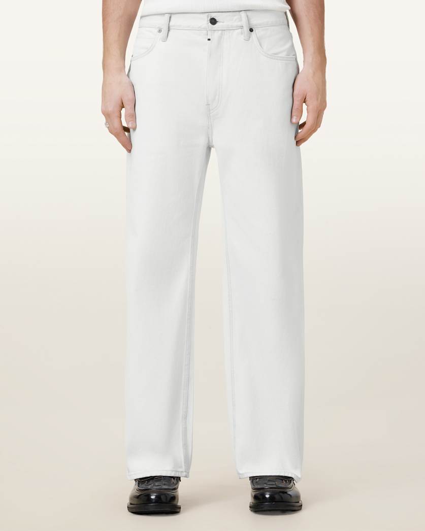 Lenny Loose Fit Wide Leg Denim Jeans BLEACH WHITE | ALLSAINTS